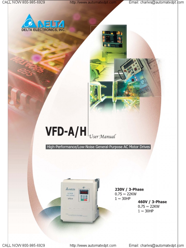 DELTA VFD A User Manual and Specs | Download Free PDF | Electric Motor ...