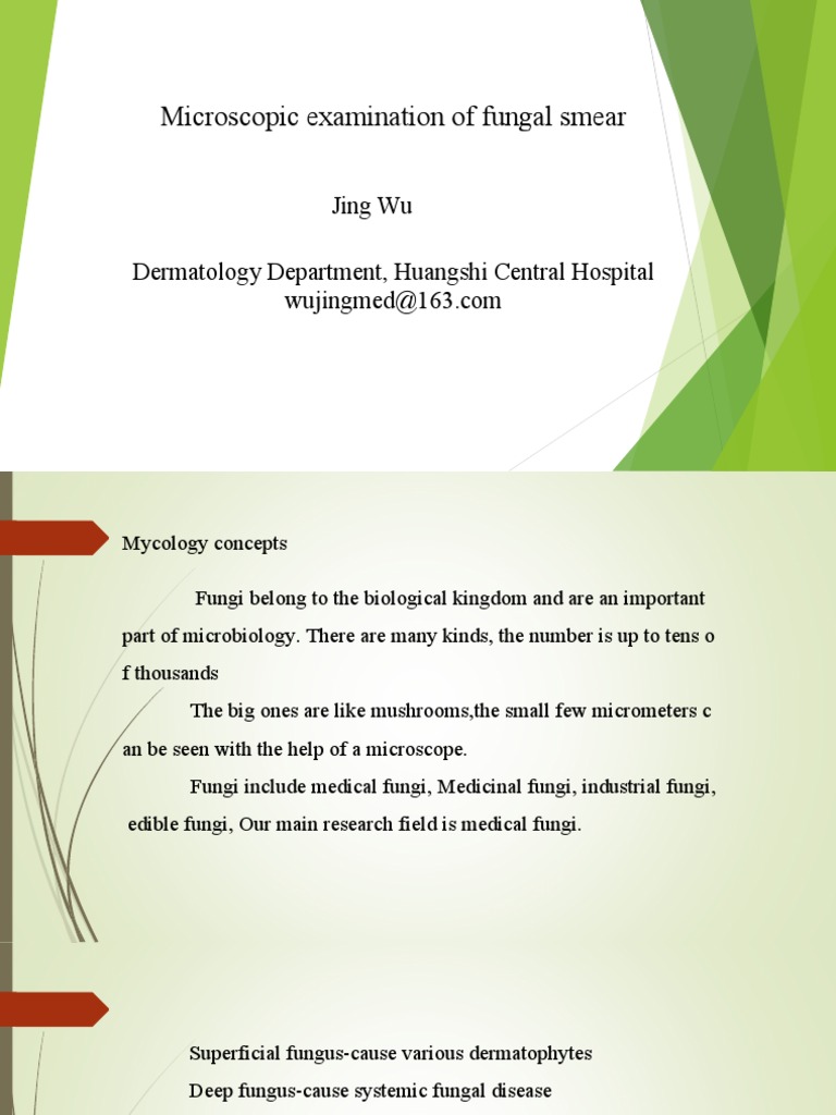 Microscopic Examination of Fungal Smear | PDF | Fungus | Allergy