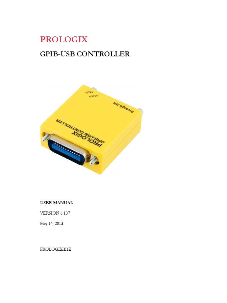 Prologix: Gpib-Usb Controller | PDF | Device Driver | Usb