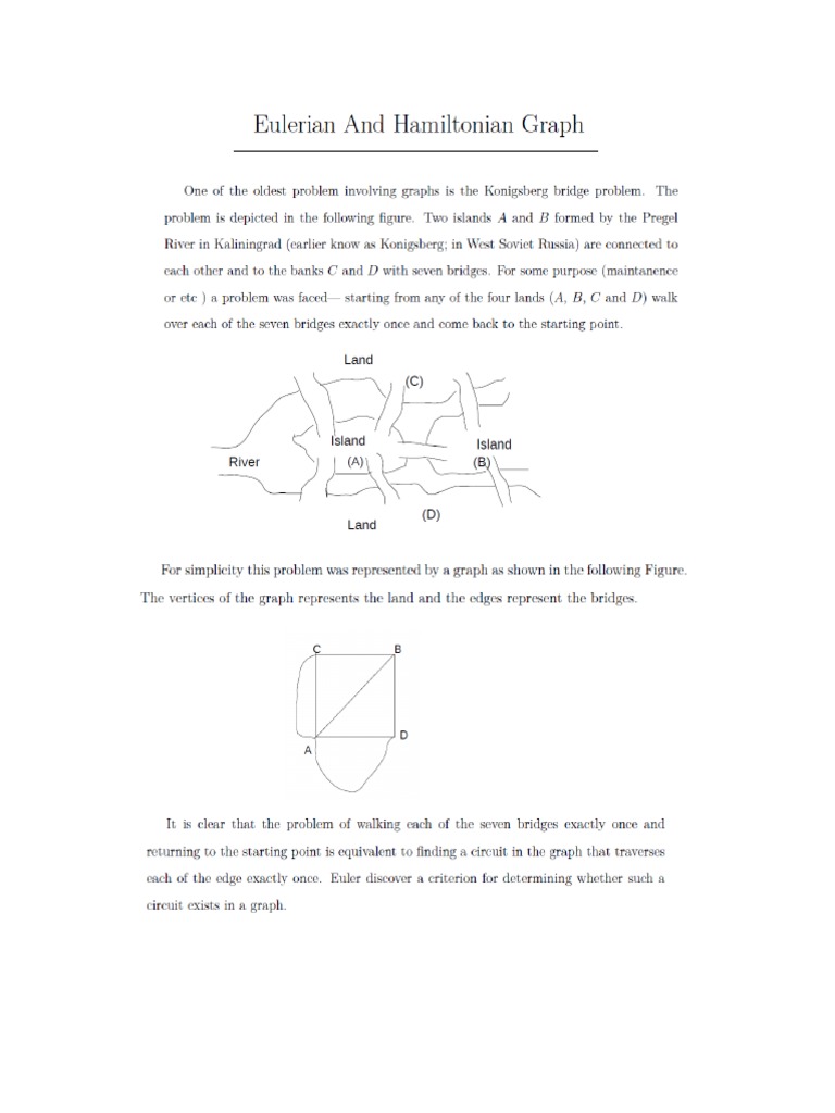 Eulerian Hamiltinian Graph | PDF