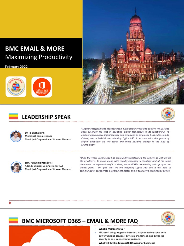 BMC - Microsoft O365 Email & More | PDF | Microsoft Outlook | Instant ...