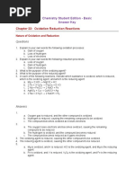 Chapter 20 Worksheet Redox | PDF | Redox | Physical Sciences
