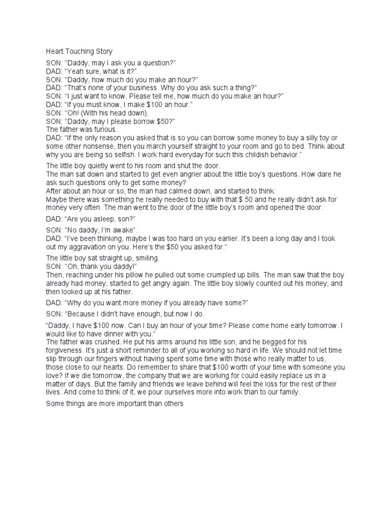 Heart Touching Story | PDF