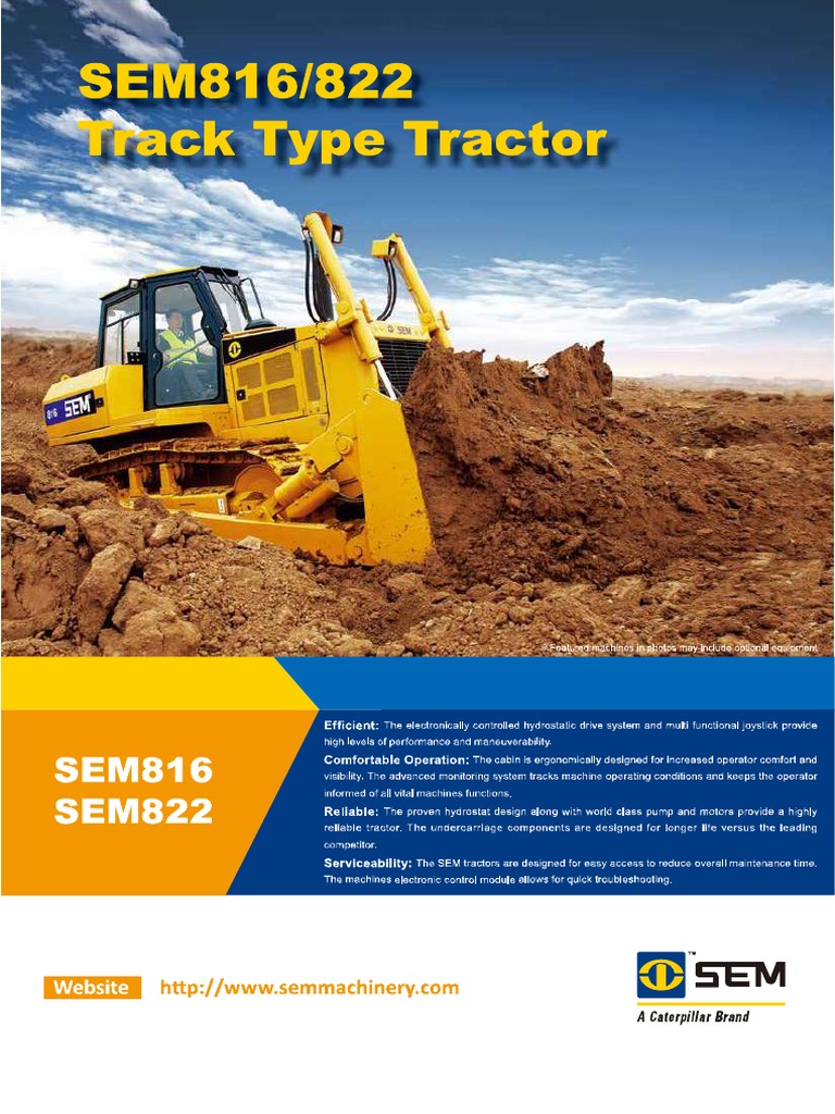 SEM 816 Track Tractor Specs PDF | PDF
