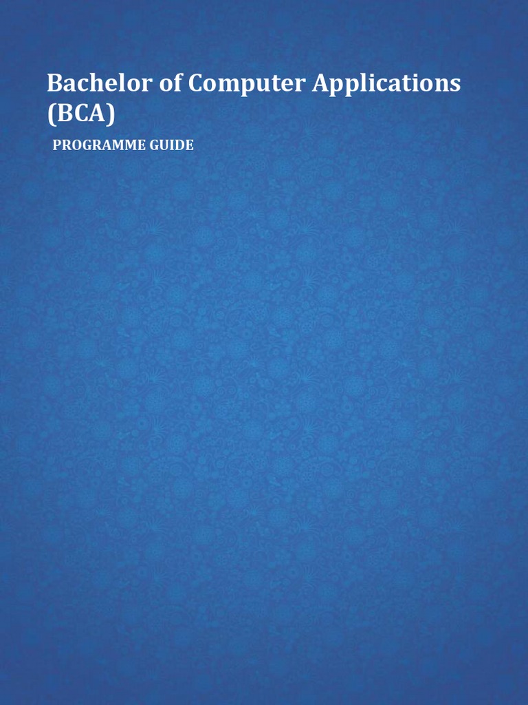 Bachelor of Computer Applications (BCA) : Programme Guide | PDF | Pointer (Computer Programming ...
