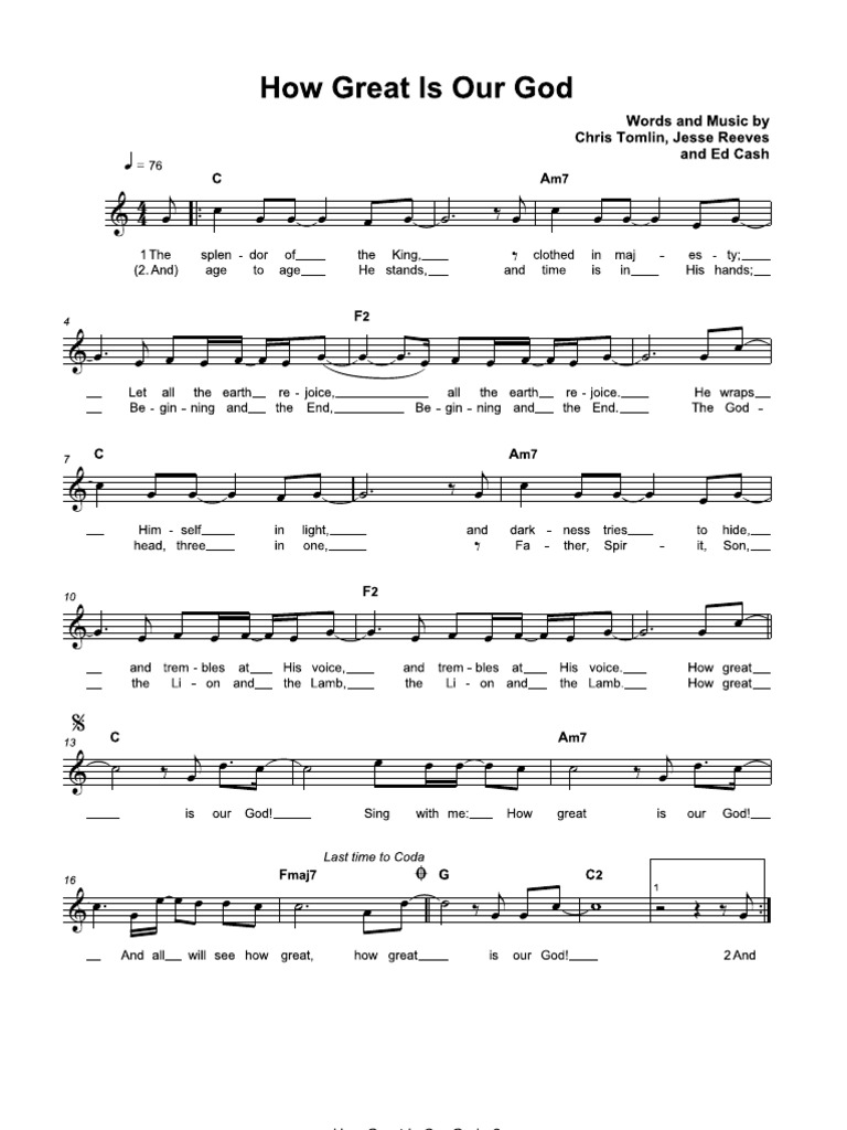 How Great Is Our God | PDF