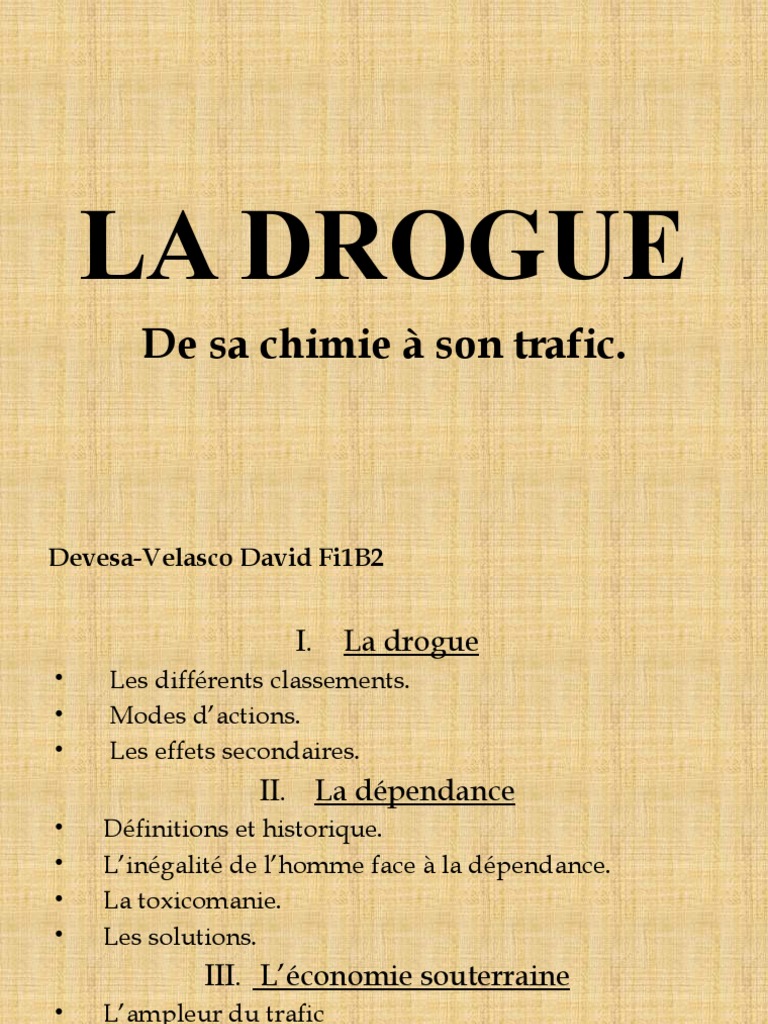 La Drogue | PDF | Médicaments | Pharmacodépendance