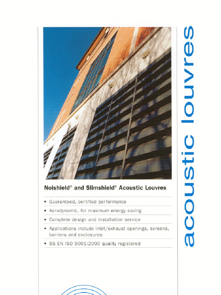 Noishield@and Slimshield@: Acoustic Louvres | PDF | Masonry | Stainless ...