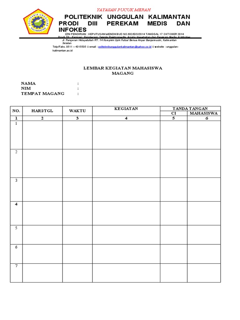 Logbook Magang | PDF