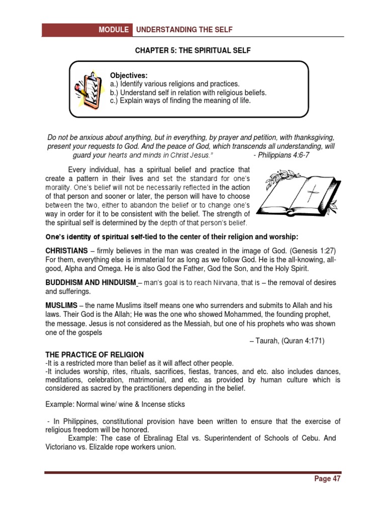 Exploring Spiritual Self and Meaning | PDF | God | Soul
