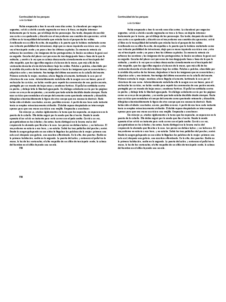 Continuidad de Los Parques V | PDF