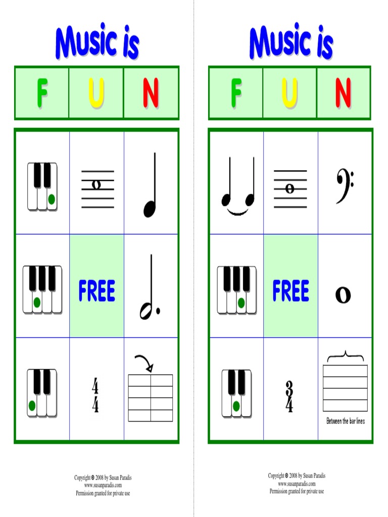 Bingo Musical Facil | PDF | Musical Notation | Elements Of Music