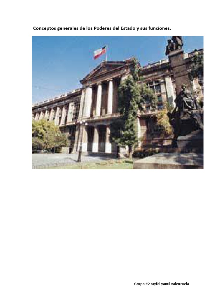Estructura y Funciones de los Poderes del Estado | PDF | Separación de ...