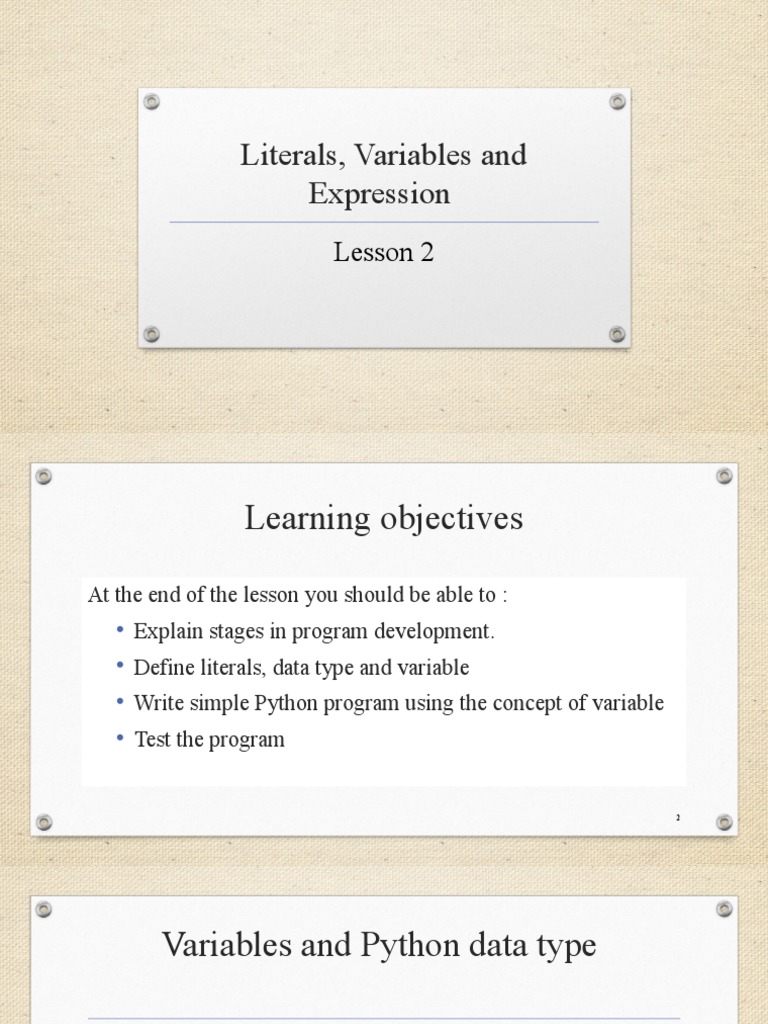 Lesson 2 Lecture Notes 2020 | PDF | Subroutine | Computer Programming