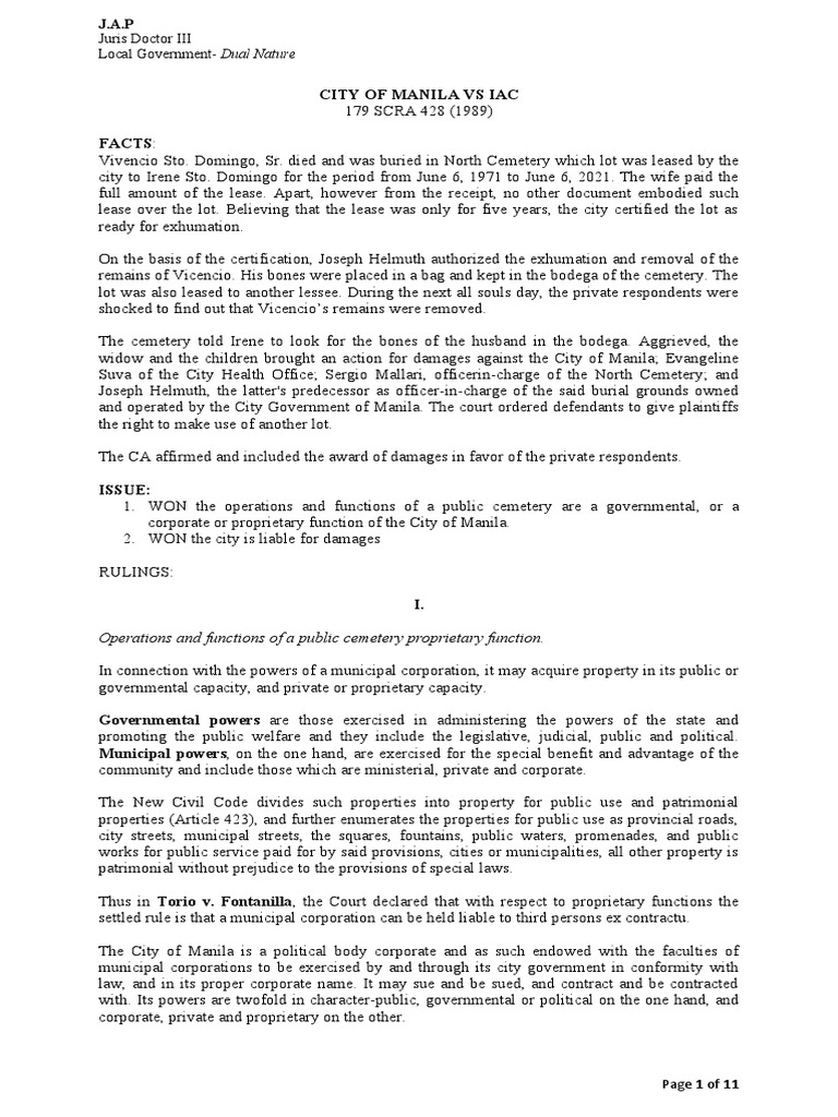 Dual Nature - Compiled Case | PDF | Legal Liability | Lawsuit