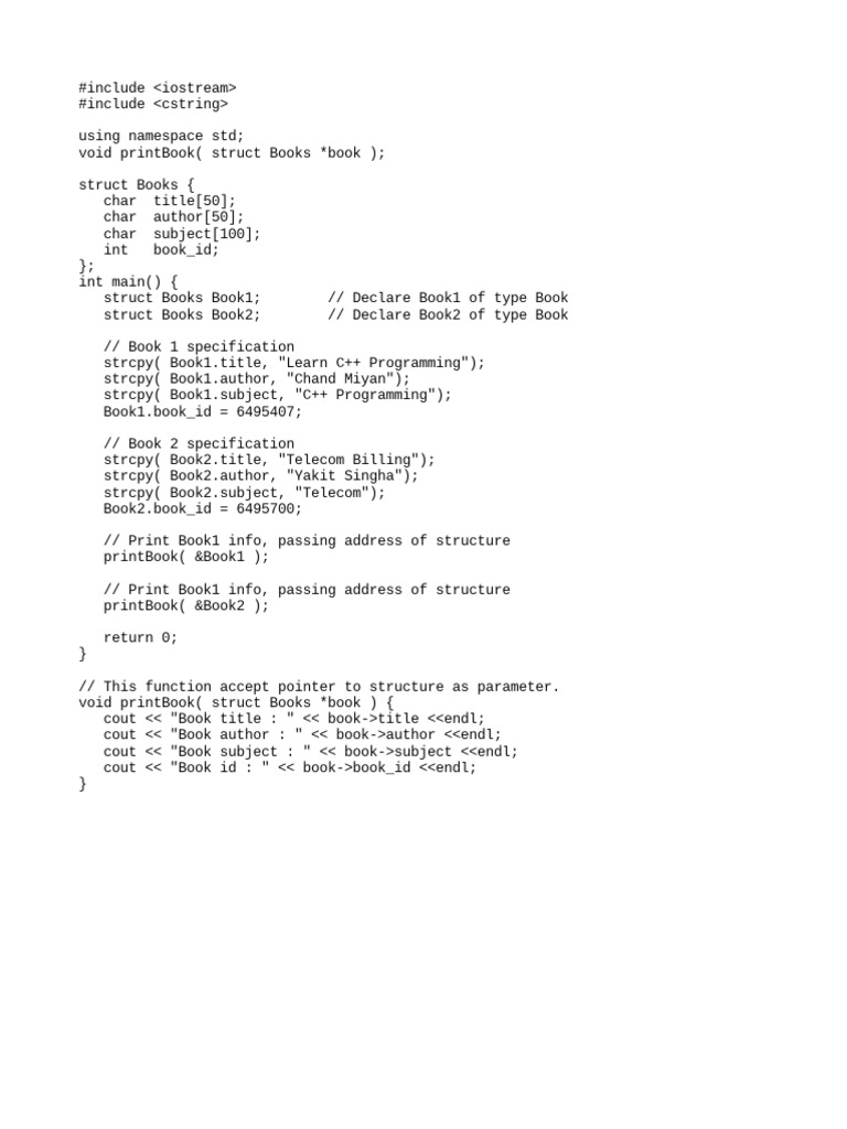Pointers To Structures | PDF