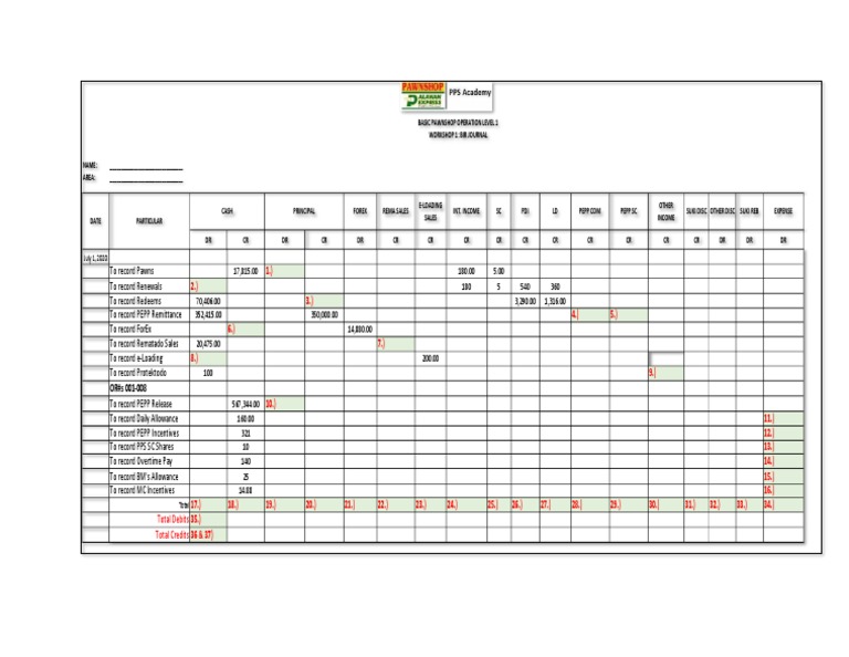 BPO1 BIR Journal Guide | PDF | Financial Services | Service Industries