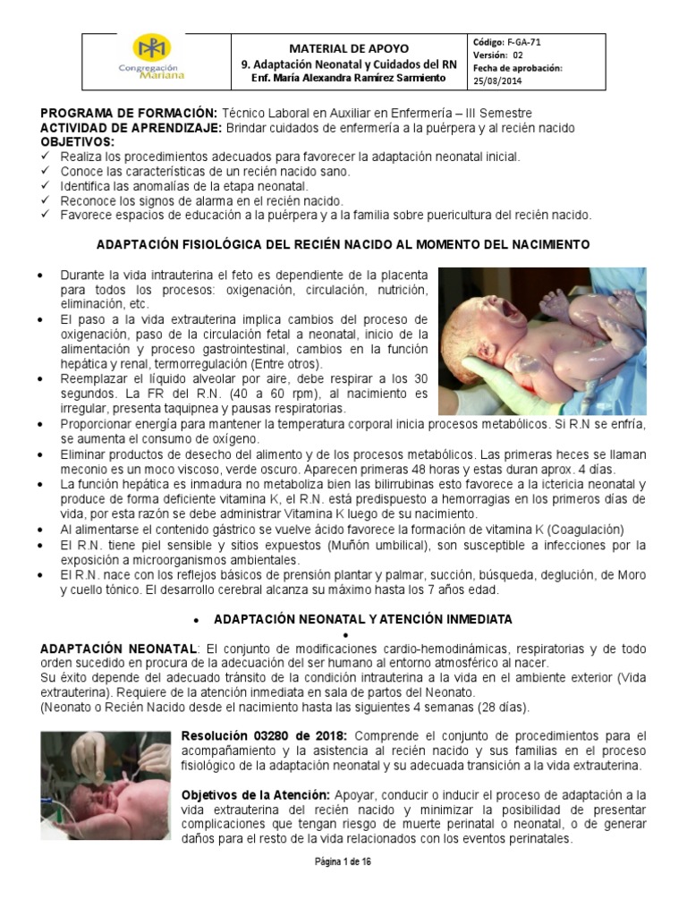 Adaptacion Neonatal 21 | PDF | Infantes | Parto