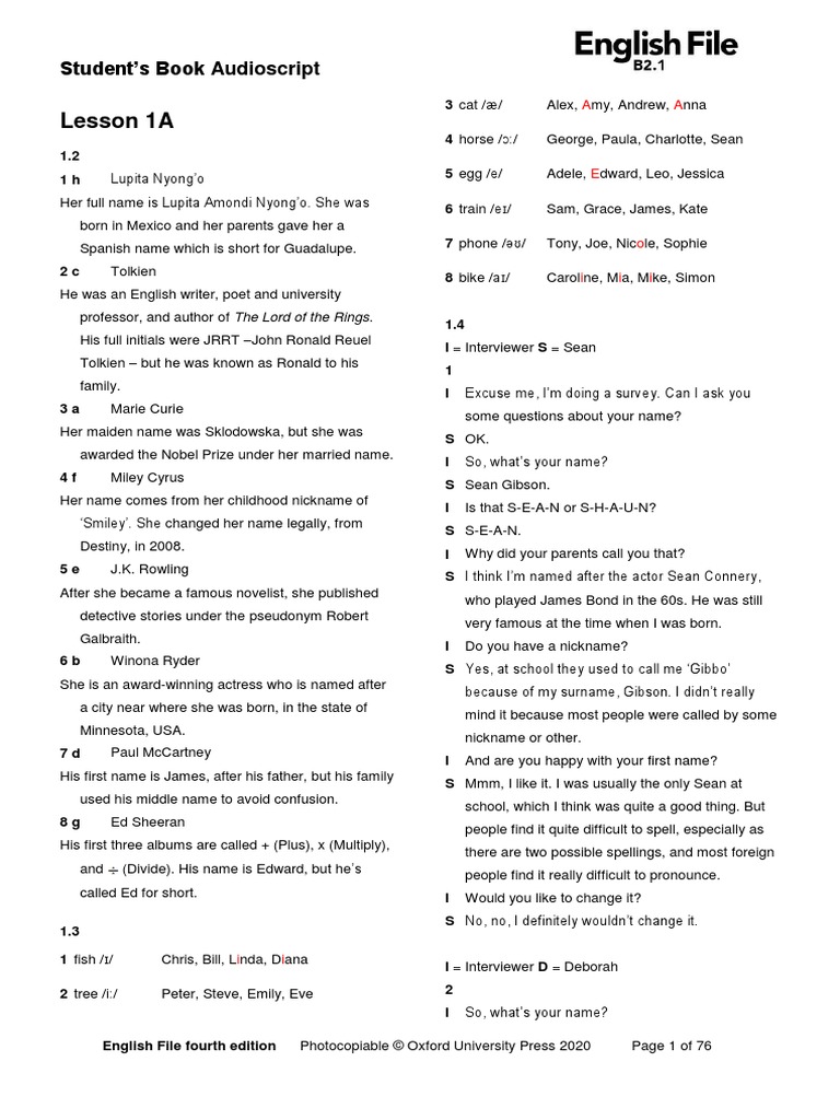 EF4e B2.1 SB Script | PDF | Baggage | J. R. R. Tolkien