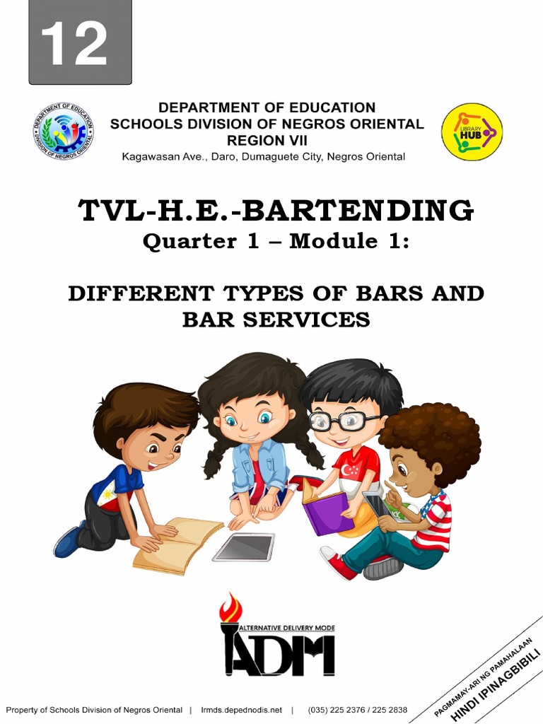 HE-BARTENDING-Q1-MODULE 1 For Student | PDF | Sushi | Bar (Establishment)