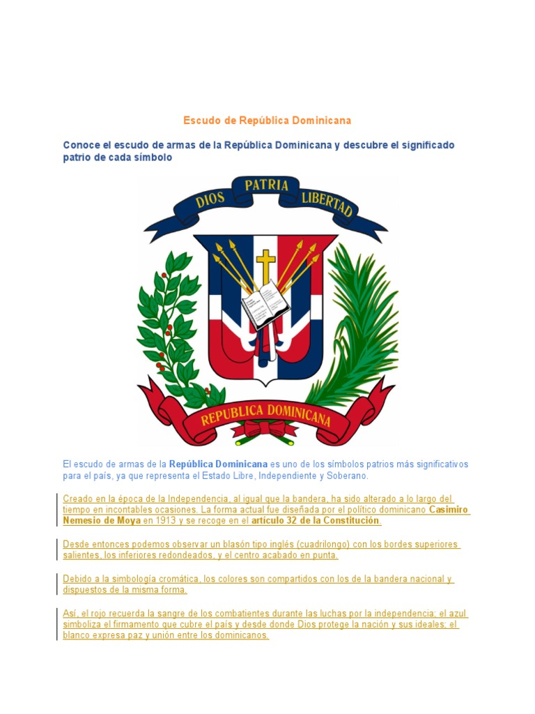 Escudo de República Dominicana | PDF | República | República Dominicana
