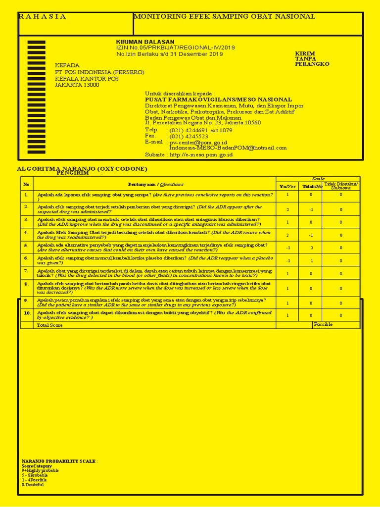 Form Kuning Eso Meso | PDF