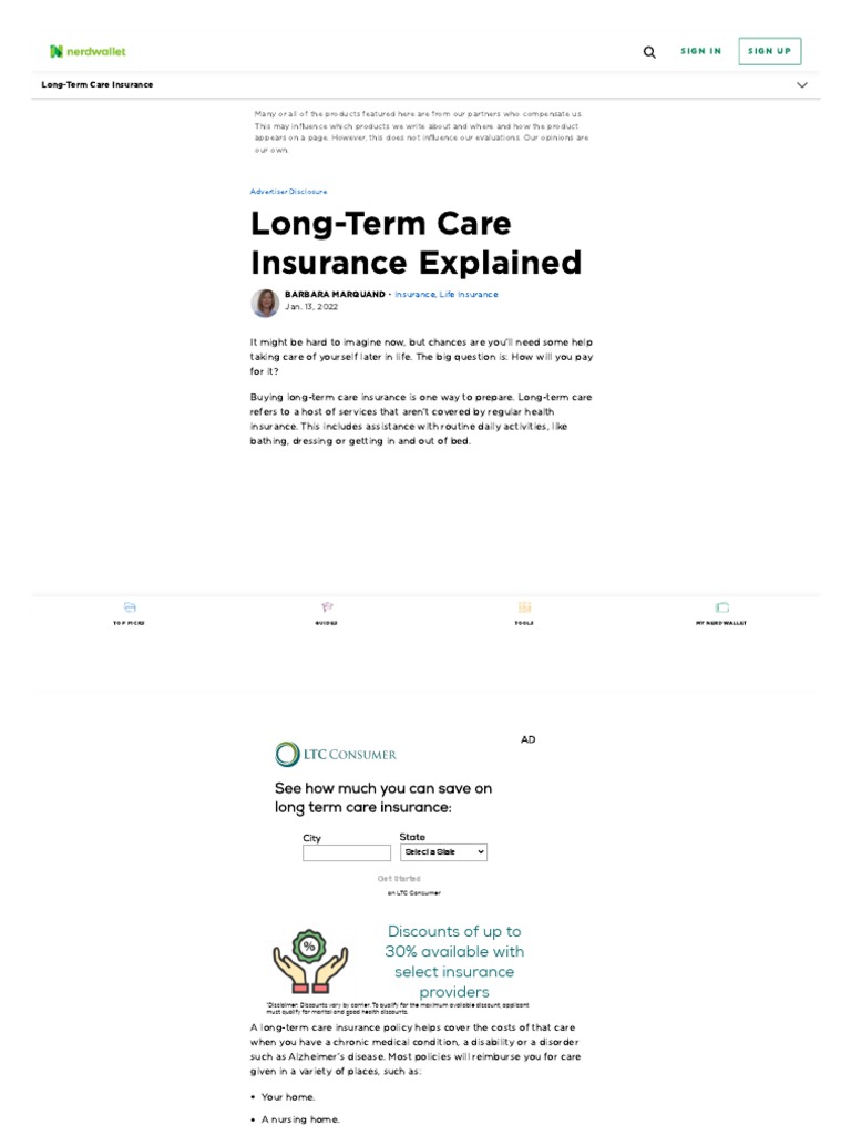 Long-Term Care Insurance Explained | PDF | Insurance | Life Insurance