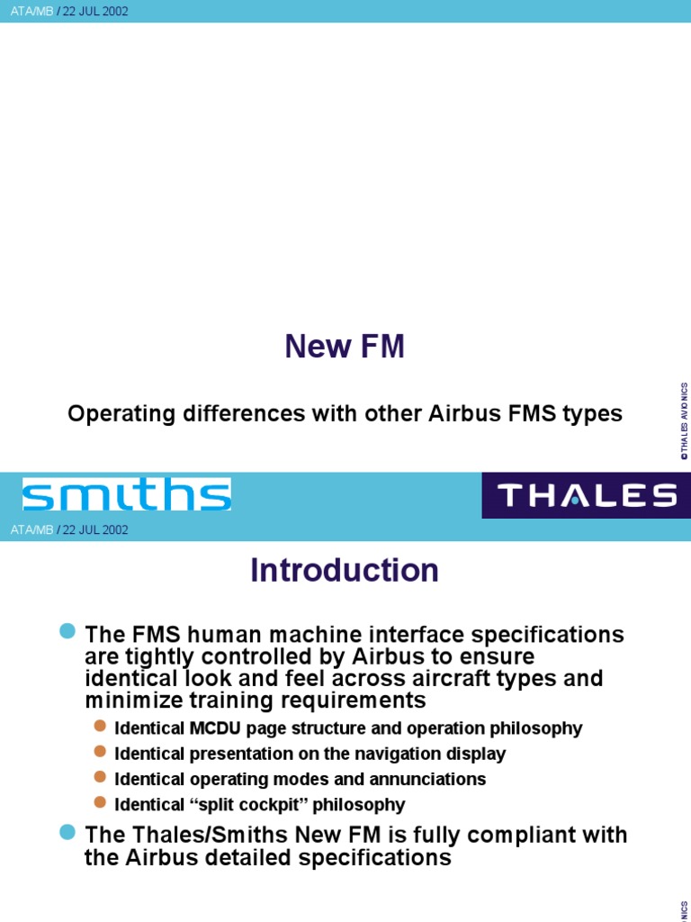 New FM: Operating Differences With Other Airbus FMS Types | PDF ...