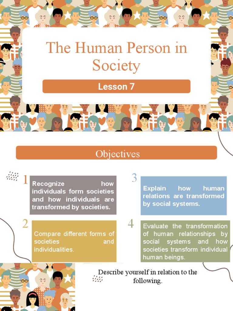 The Human Person in Society: Lesson 7 | PDF | Society | Social Contract