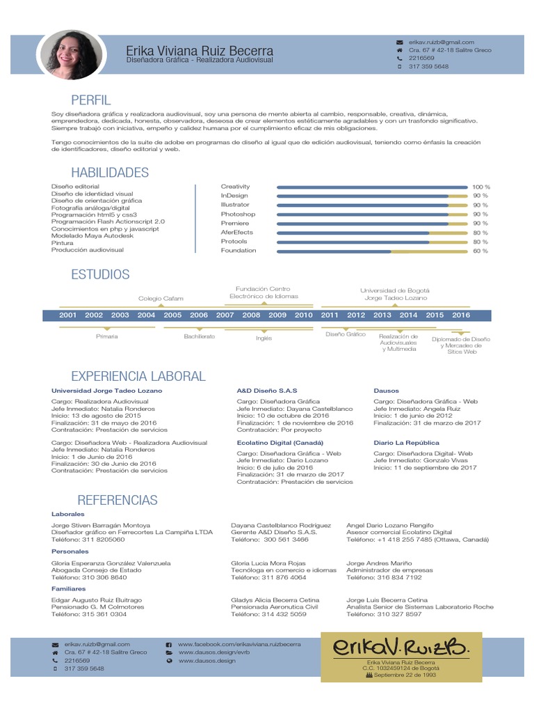 CV Erika Ruiz 2020 | PDF | Diseño gráfico | Diseño