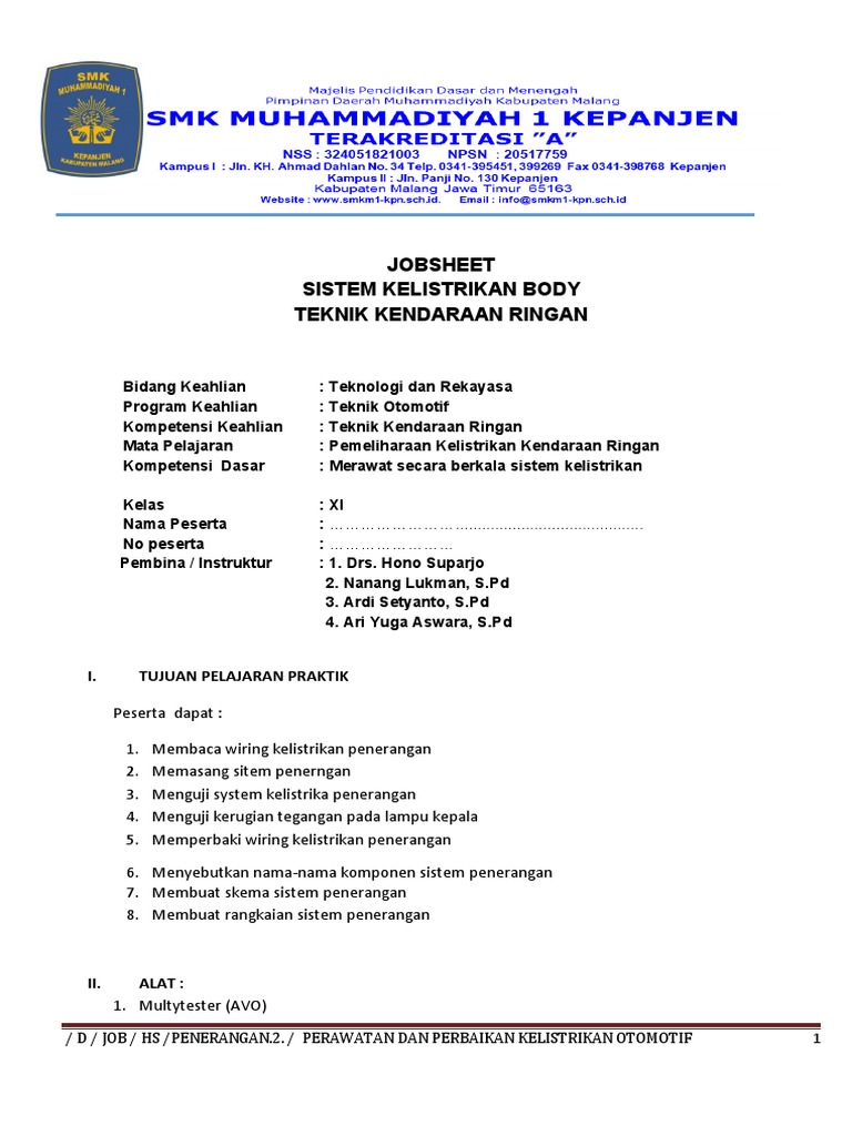 Job Xii Listo Penerangan Job 2 | PDF