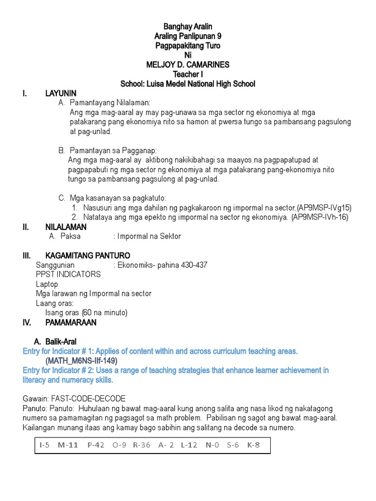 Impormal Na Sektor Demo | PDF