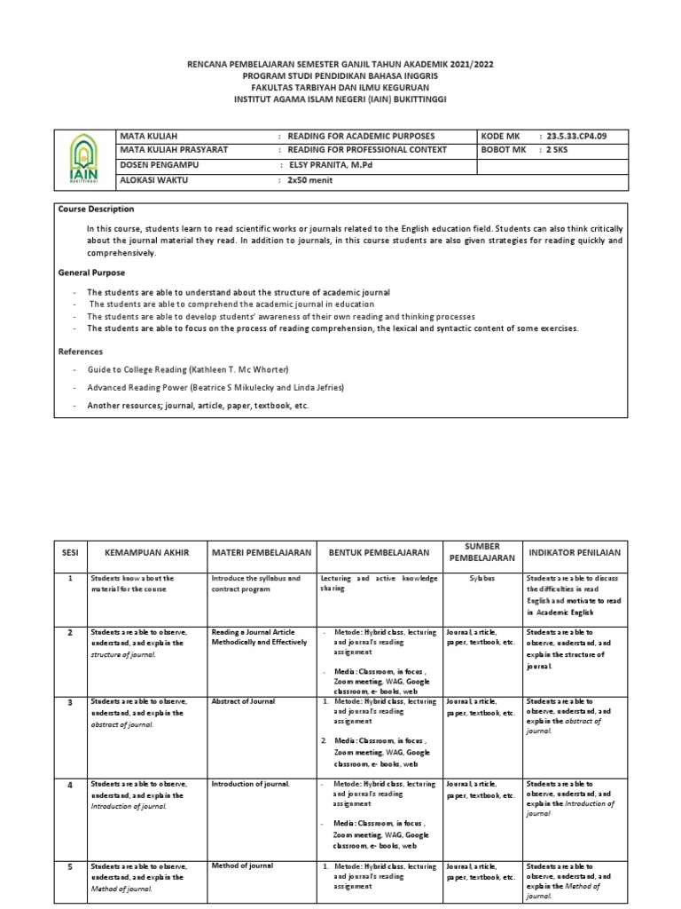 Rps Reading For Academic Purposes | PDF | Speed Reading | Abstract ...