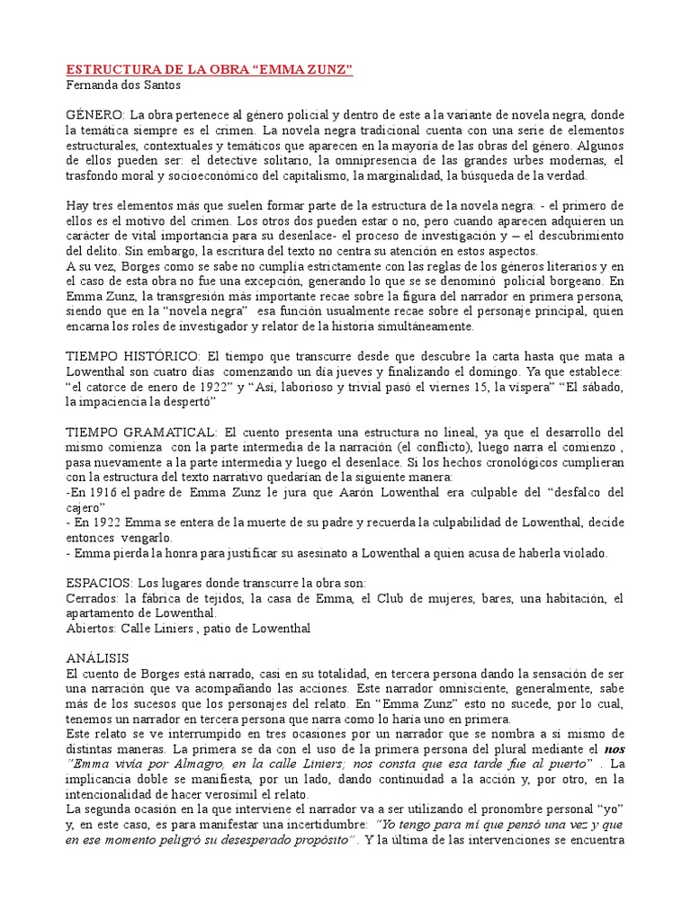 Emma Zunz | PDF | Narración