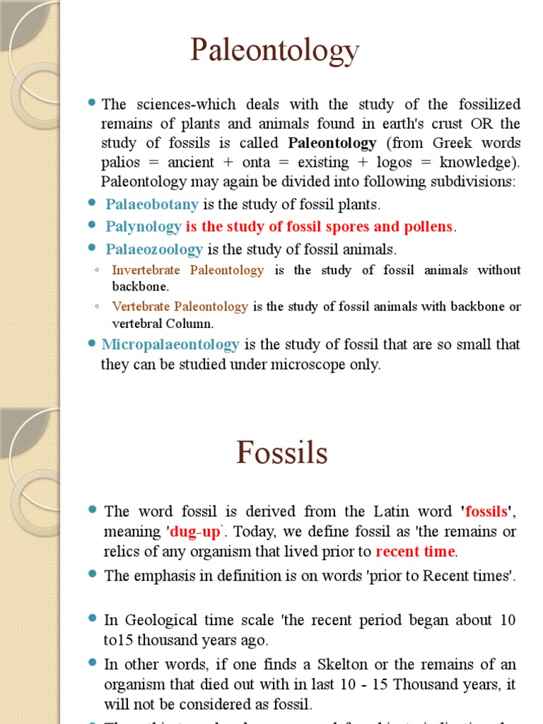 Fossils Slides | PDF | Fossil | Paleontology