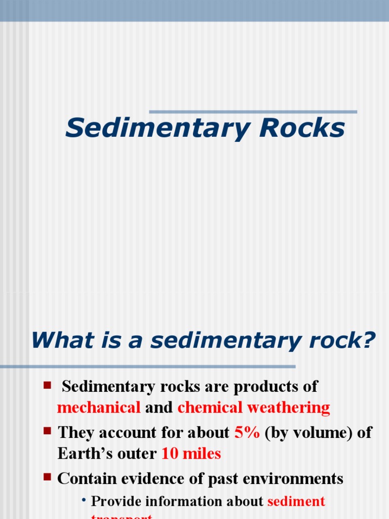 Sedimentry Rocks | PDF | Sedimentary Rock | Rock (Geology)