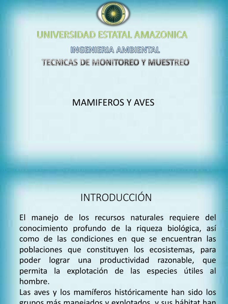 Muestreo de Fauna | PDF | Aves | Mamíferos