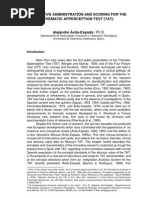 Thematic Apperception Test. Administration and Interpretation of The ...