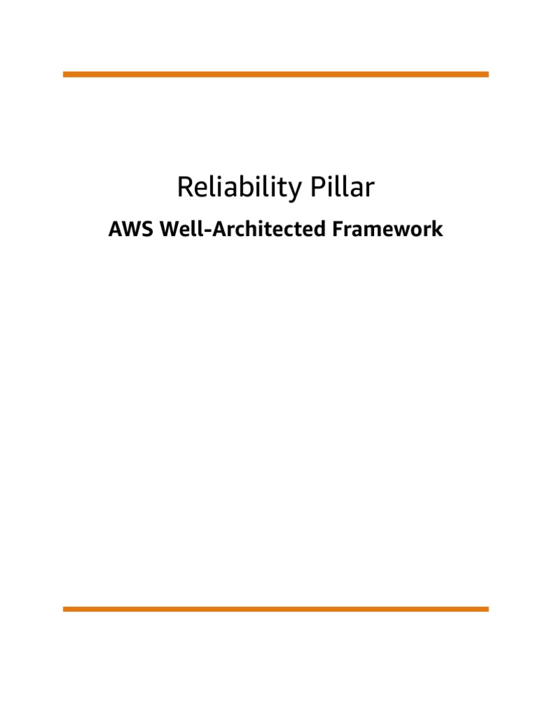 Reliability Pillar - AWS Well-Architected Framework | PDF | Ip Address | Cloud Computing