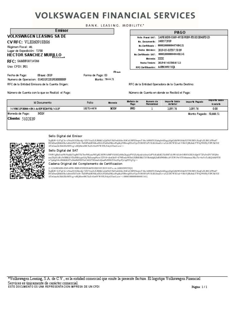 Factura Volkswagen | PDF