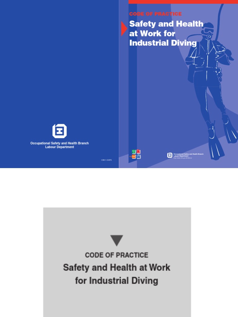 Safety and Health at Work For Industrial Diving: Code of Practice | PDF ...
