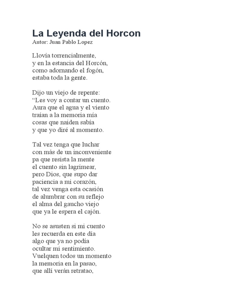 La Leyenda Del Horcon | PDF