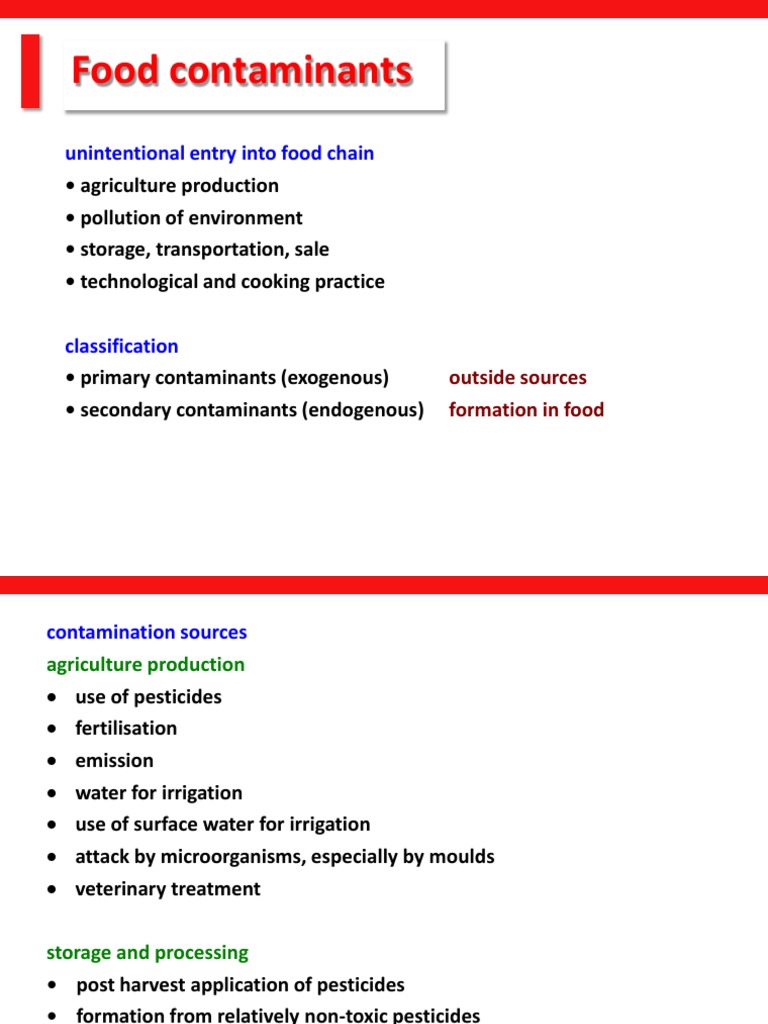 15 Food Contaminants | PDF | Mycotoxin | Pesticide