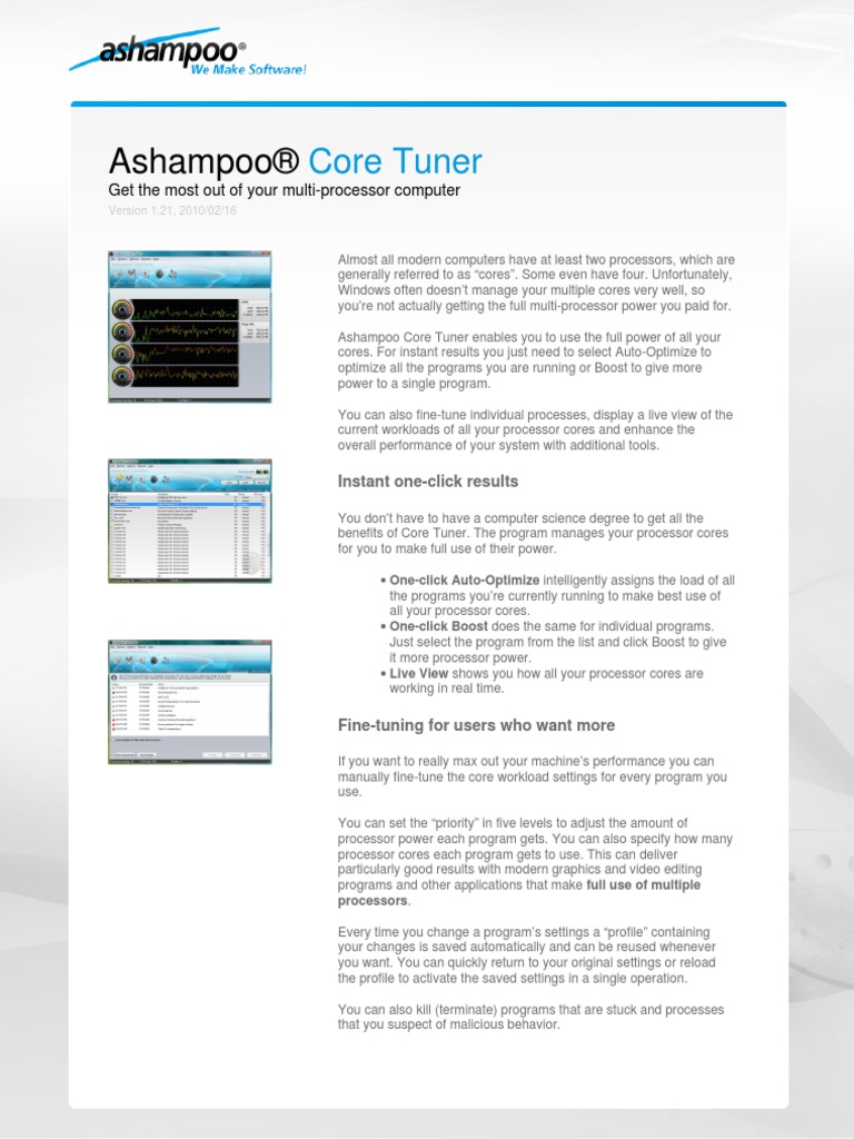 Core Tuner en USD | PDF | Multi Core Processor | Microsoft Windows