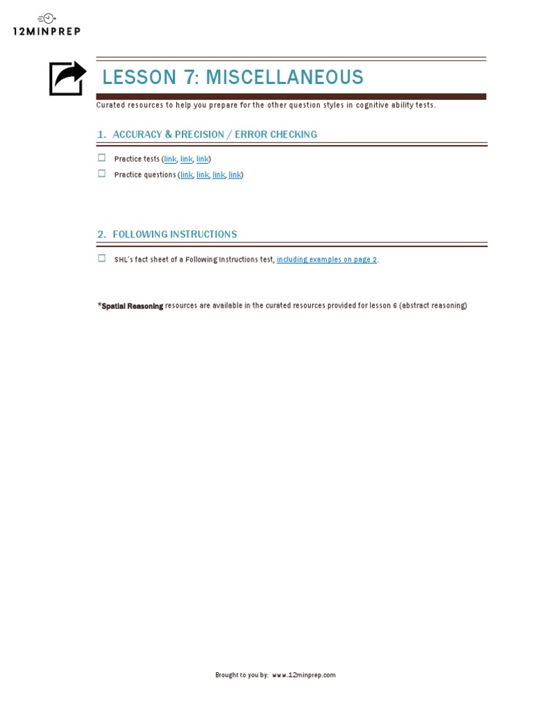 Miscellaneous-Resources CCAT Test | PDF