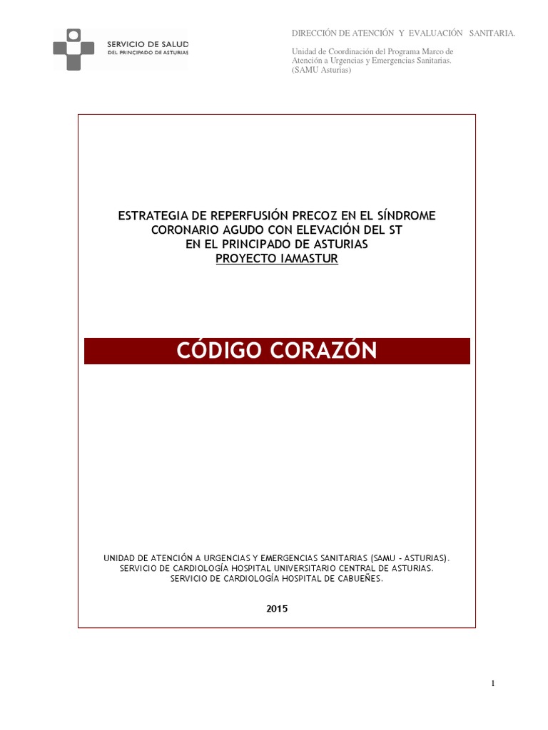 Codigo Corazon 2015 | PDF | Hospital | Ciencias de la Salud