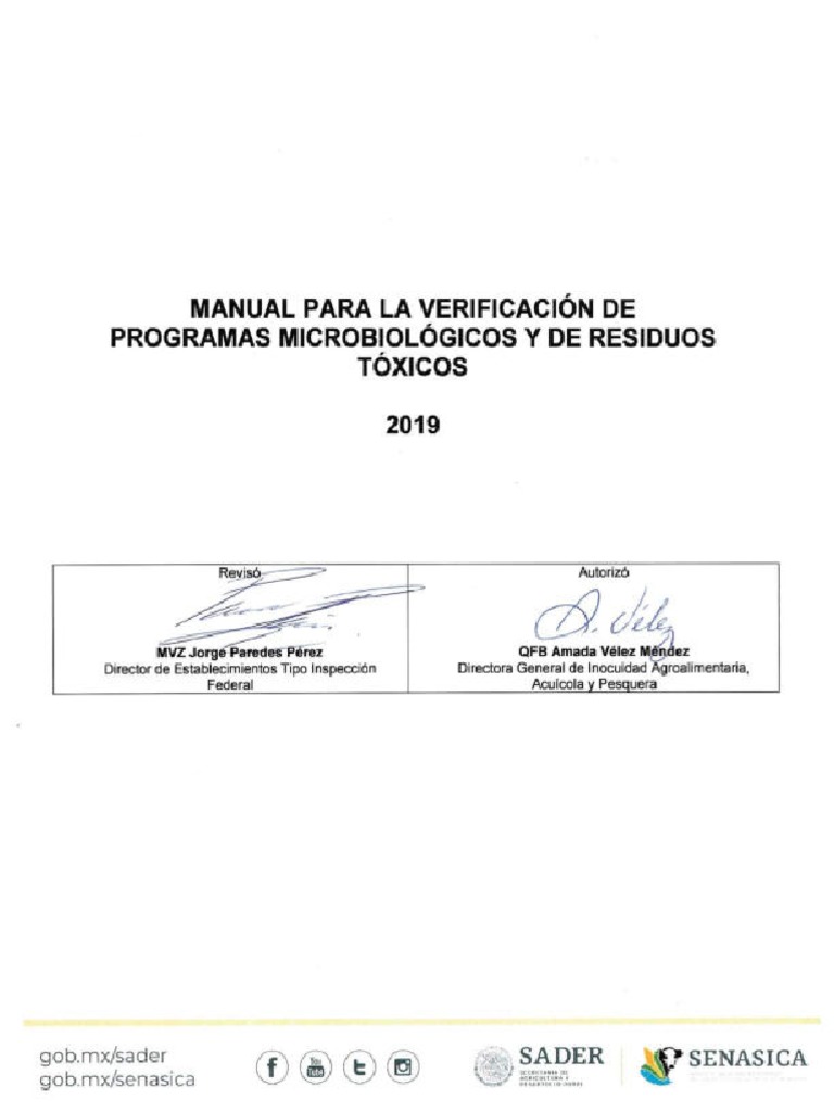 Manual Programas Microbiol Gicos y de Residuos T Xicos-Comprimido | PDF