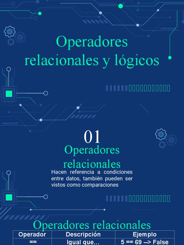 Operadores Relacionales y Logicos | PDF