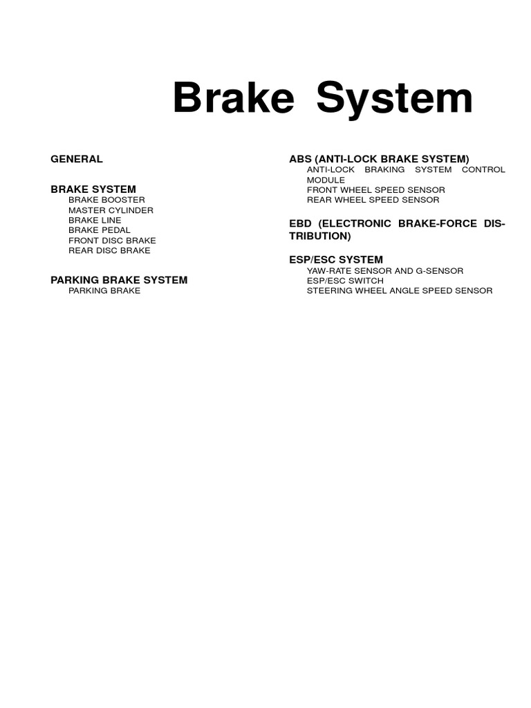 Brake System | PDF | Anti Lock Braking System | Brake