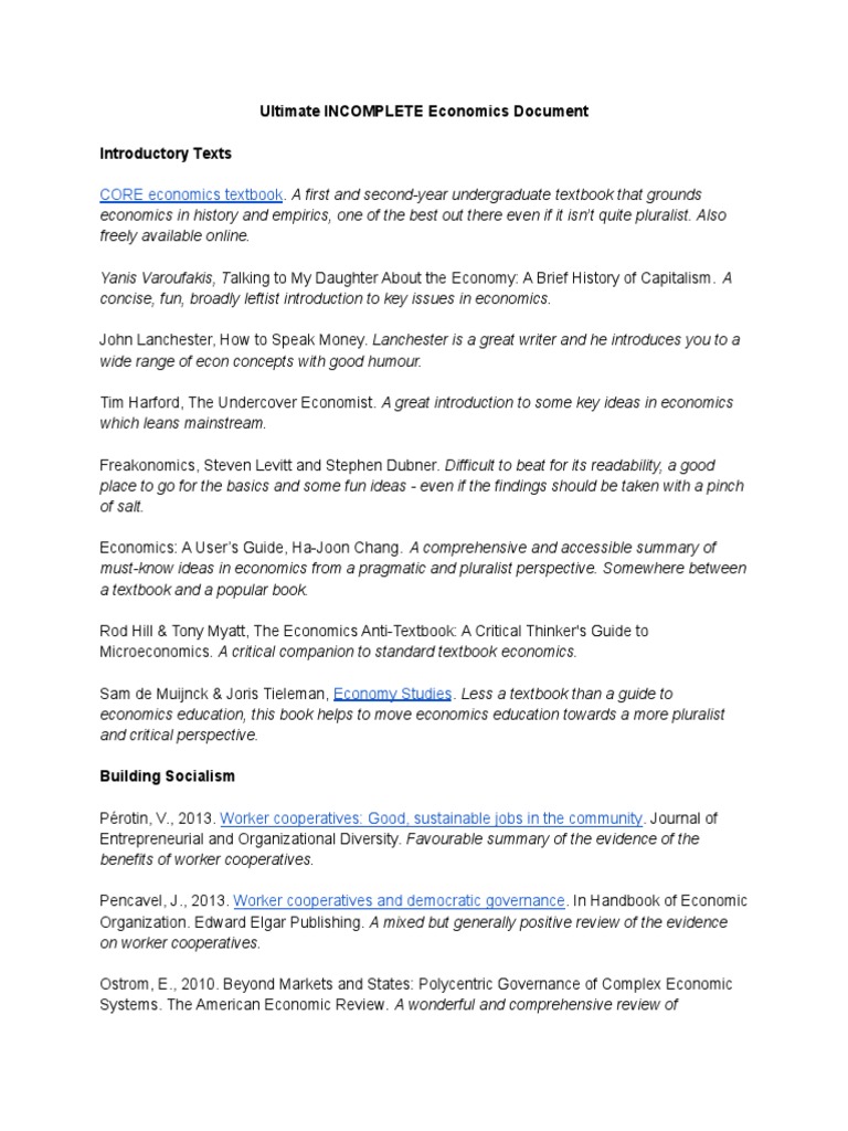 Ultimate Economics Document | PDF | Behavioral Economics | Economics